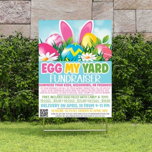 Easter Egg My Yard Fundraiser Flyer, Editable Egg My Yard Activity ...