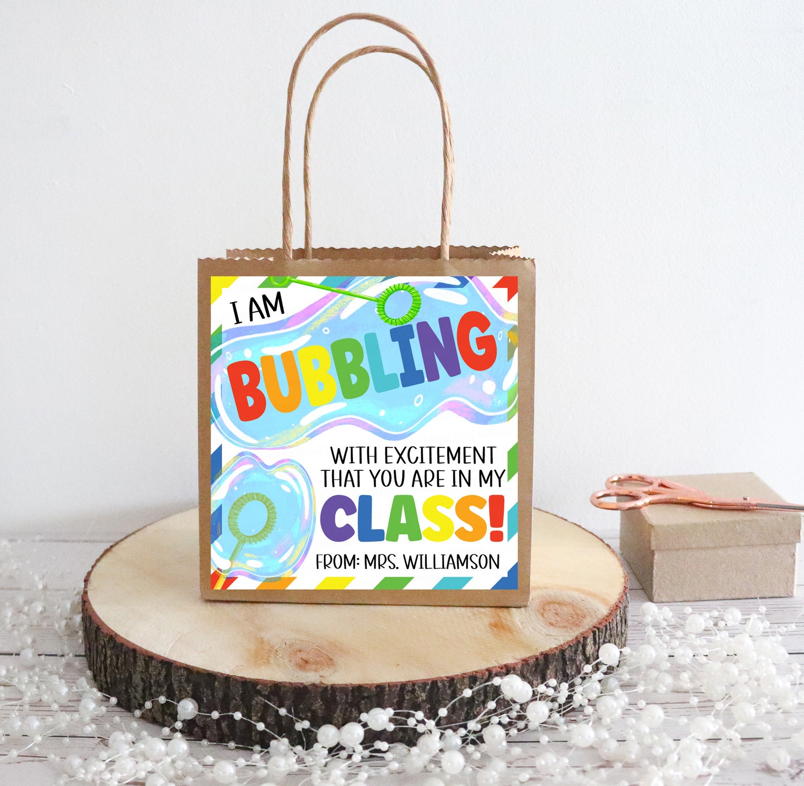 Back to School Bubbles Gift Tags Bubbling With Excitement - Etsy