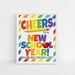New School Year Sign, Printable Cheers to A New Year, Teacher Staff ...