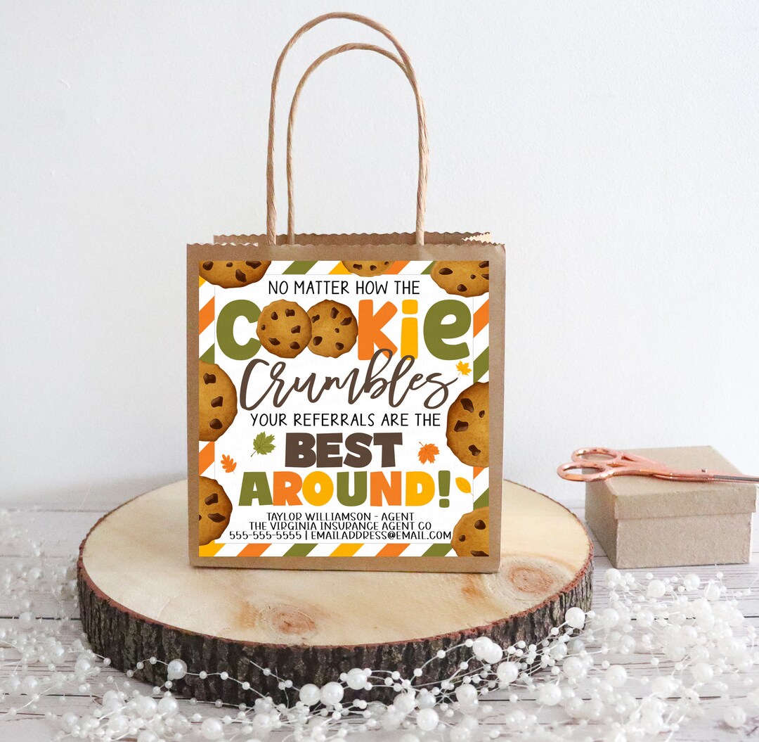 Fall Referral Cookie Gift Tags, No Matter How the Cookie Crumbles ...