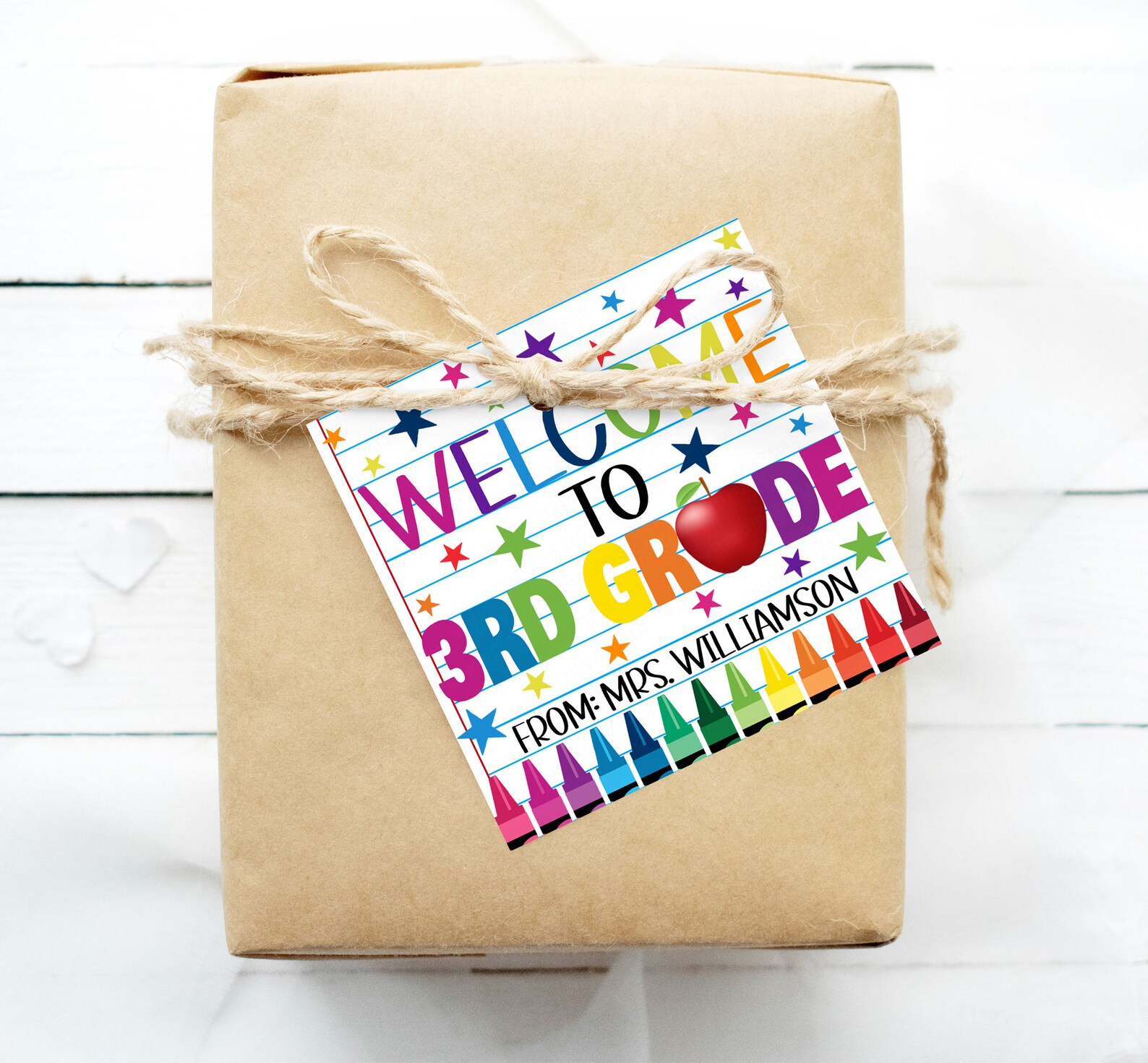 Welcome to Third Grade Gift Tag New School Year 3rd Grade - Etsy