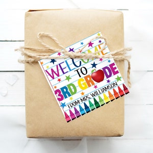 Welcome to Third Grade Gift Tag, New School Year 3rd Grade Student Gift ...