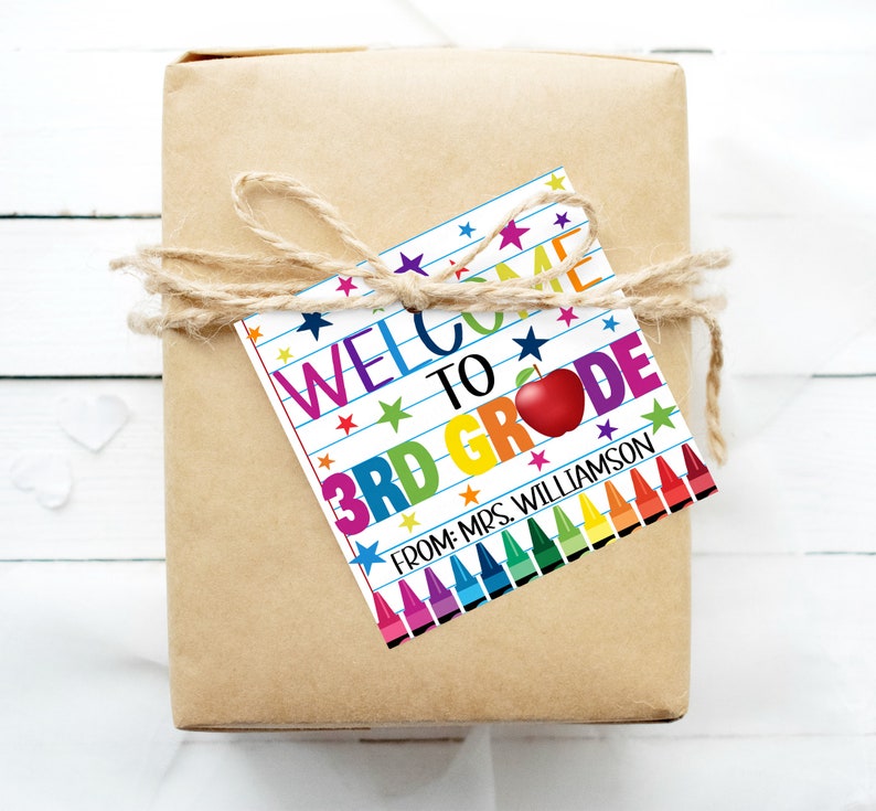 Welcome to Third Grade Gift Tag New School Year 3rd Grade - Etsy