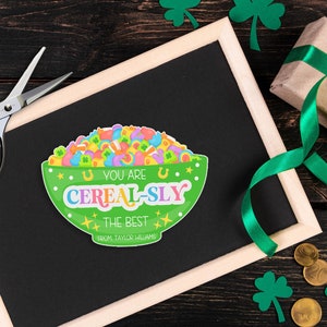 St Patrick's Day Cereal Gift Tags, Editable Cereal Tag, St Patty You're ...