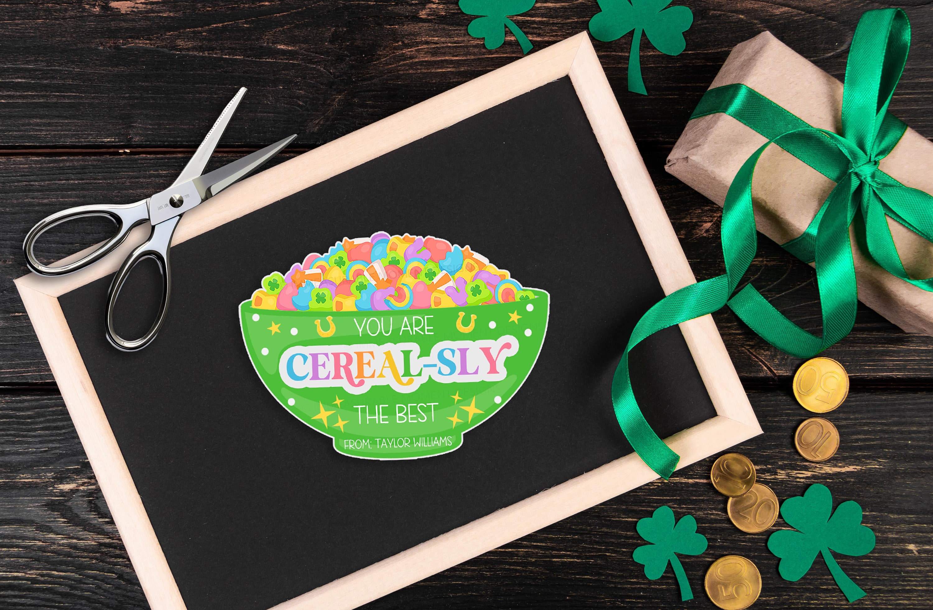 St Patrick's Day Cereal Gift Tags, Editable Cereal Tag, St Patty You're ...