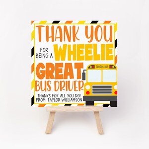 Bus Driver Appreciation Gift Tag, Thank You for Being A Wheelie Great ...