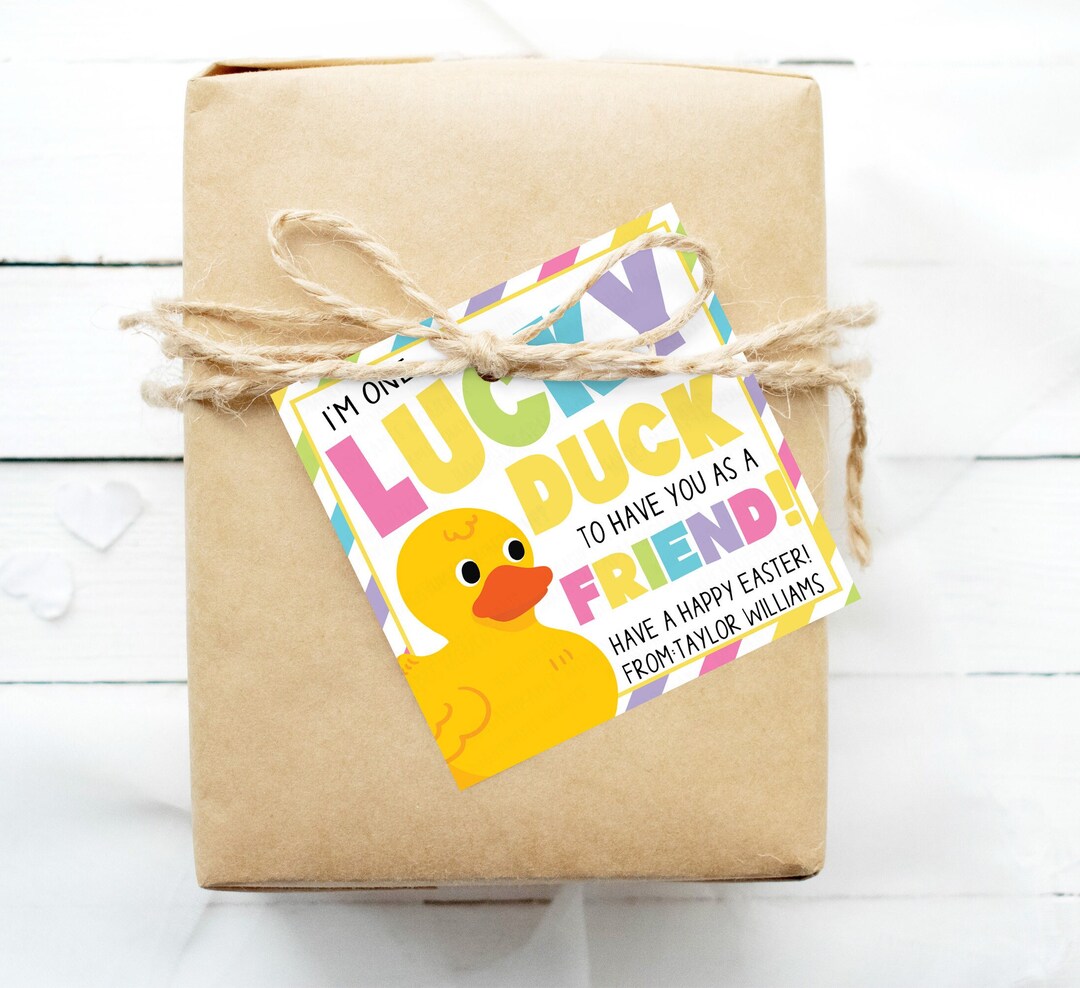 Rubber Duck Gift Tag, Easter Daycare Preschool School Early Start ...