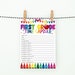 First Grade Time Capsule Printable, 1st Grade Kids Student Memory Sheet ...