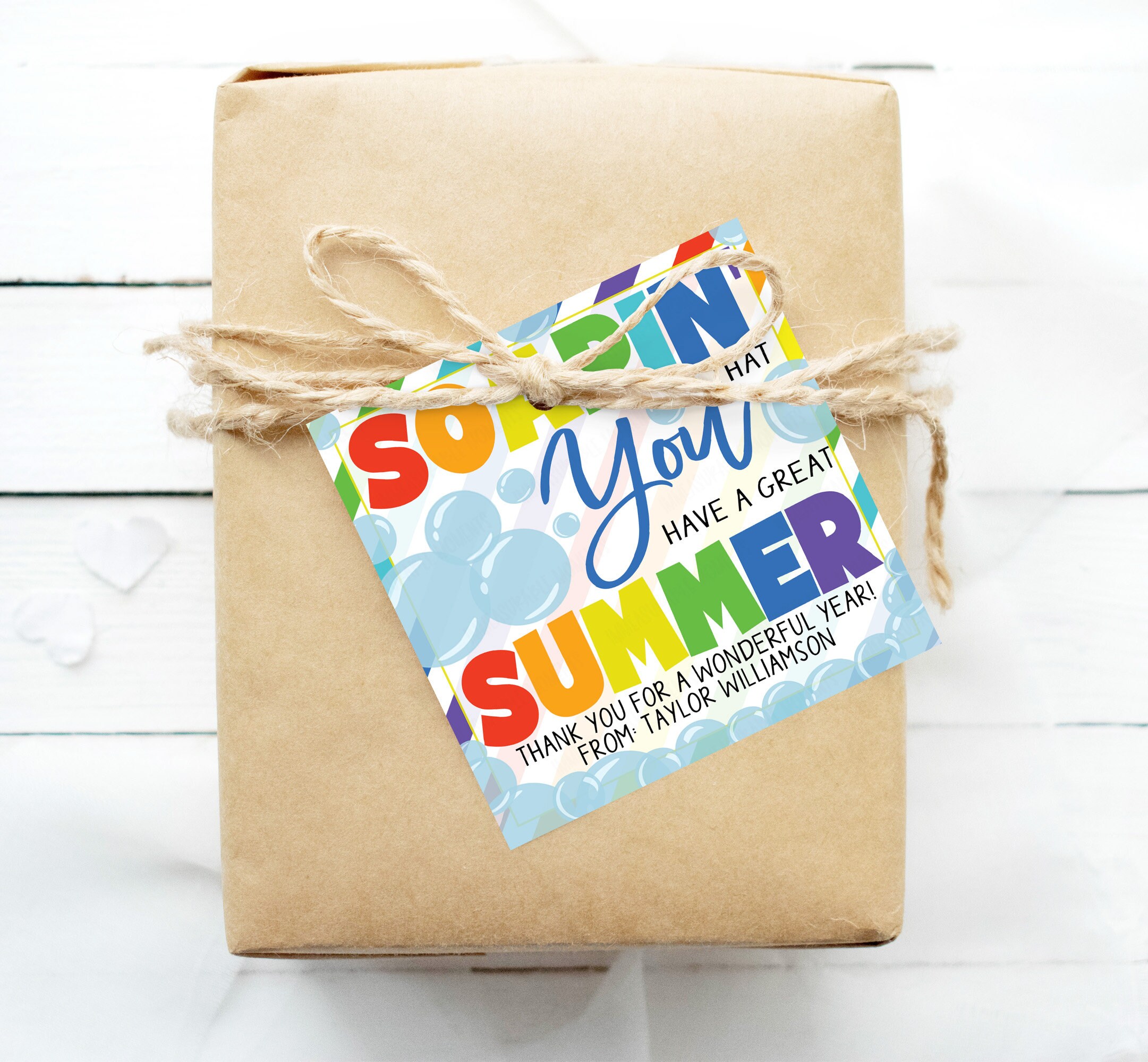 Soap Gift Tag Soapin' You Have A Great Summer End of - Etsy