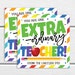Teacher Appreciation Gift Tags, Extra-ordinary Teacher, Back to School ...