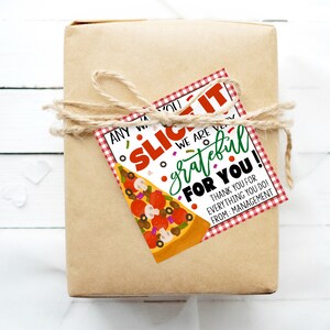 EDITABLE Pizza Appreciation Gift Tag, Employee Teacher Nurse Office ...
