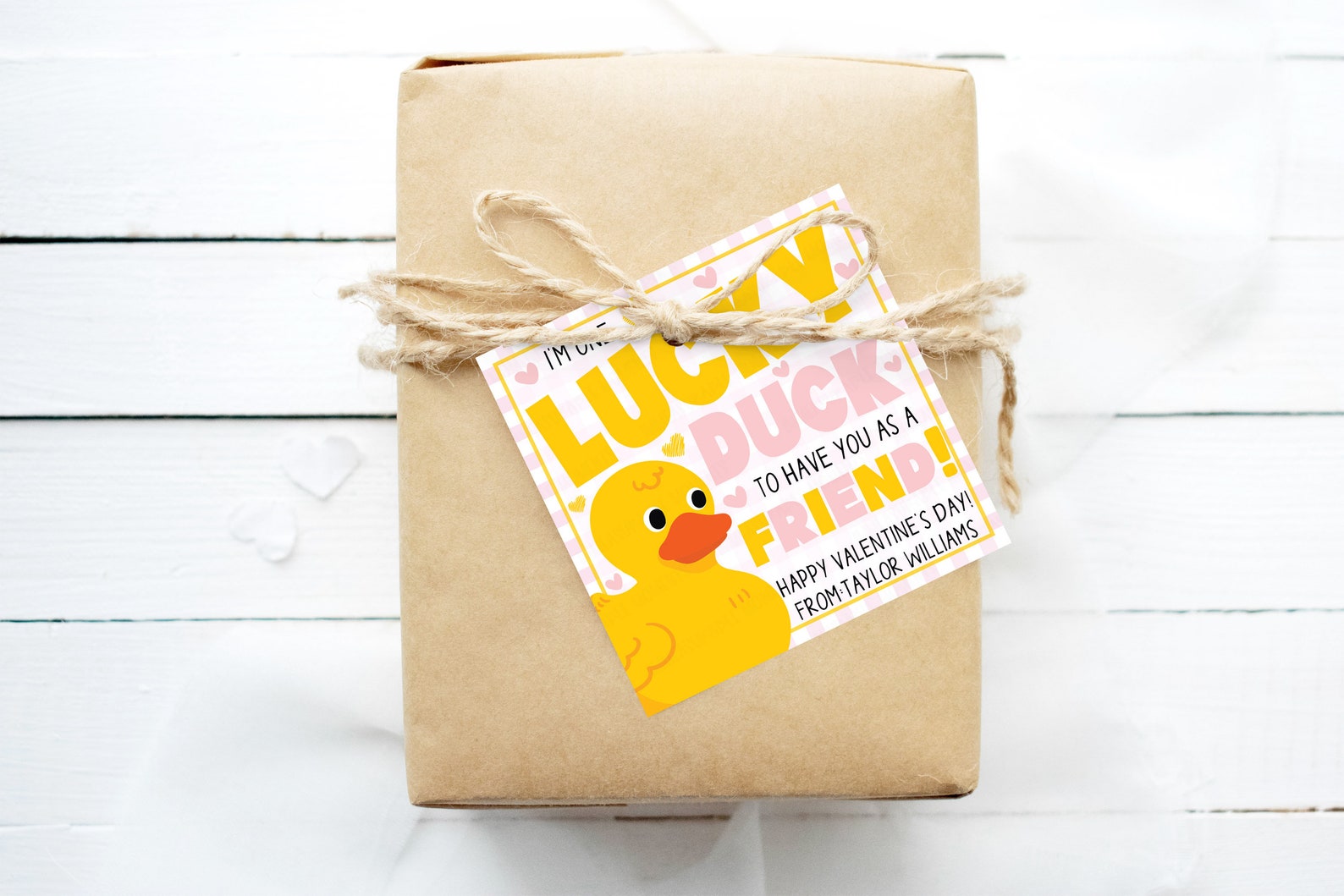 Rubber Duck Gift Tag, Editable Valentine Daycare Preschool School Early ...