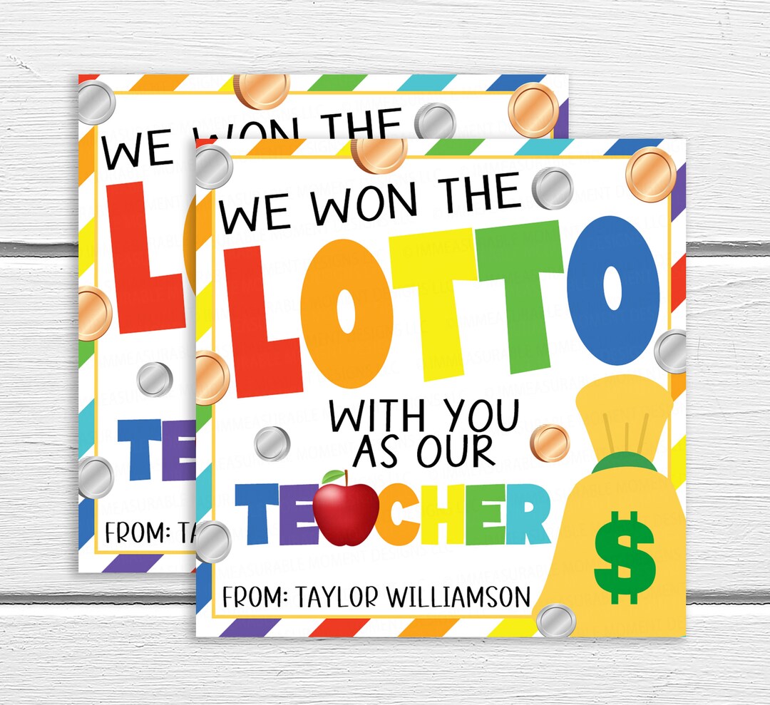 Teacher Lotto Gift Tag Scratch off Ticket Welcome Back to - Etsy