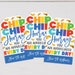 Chips Gift Tags, Chip Chip Hooray, Potato Chip Appreciation Label ...