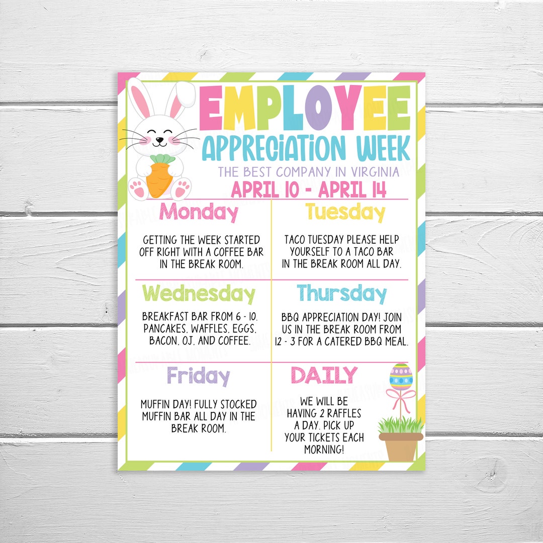 Employee Appreciation Week Ideas
