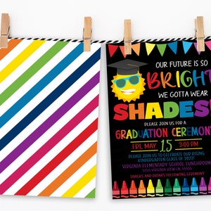 Preschool Graduation Invitation, Kindergarten Prek Elementary Ceremony ...