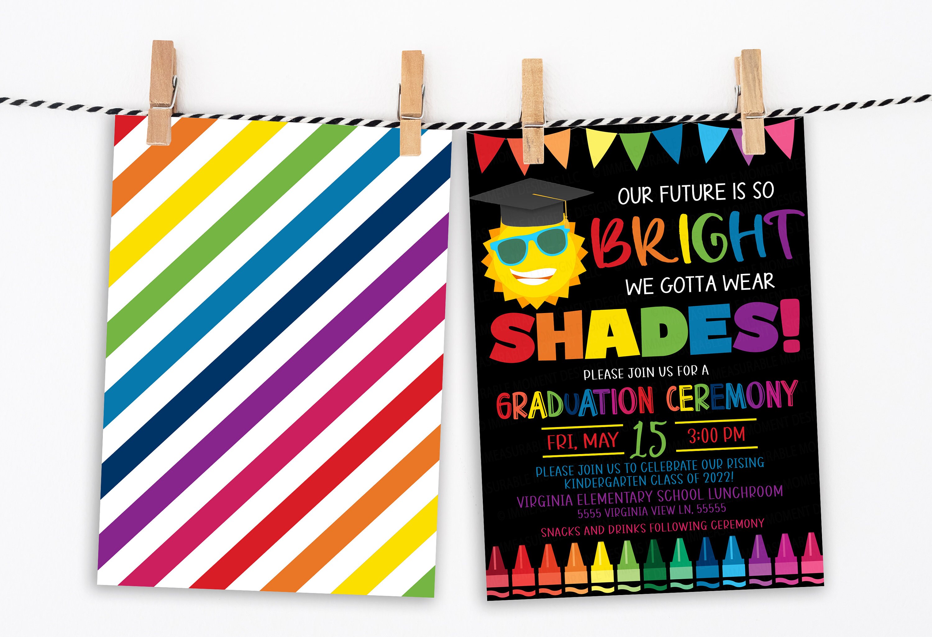 Preschool Graduation Invitation Kindergarten Prek Elementary - Etsy