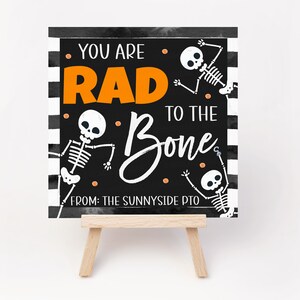 Halloween Appreciation Gift Tags, Rad to the Bone, Pretzel Bones ...