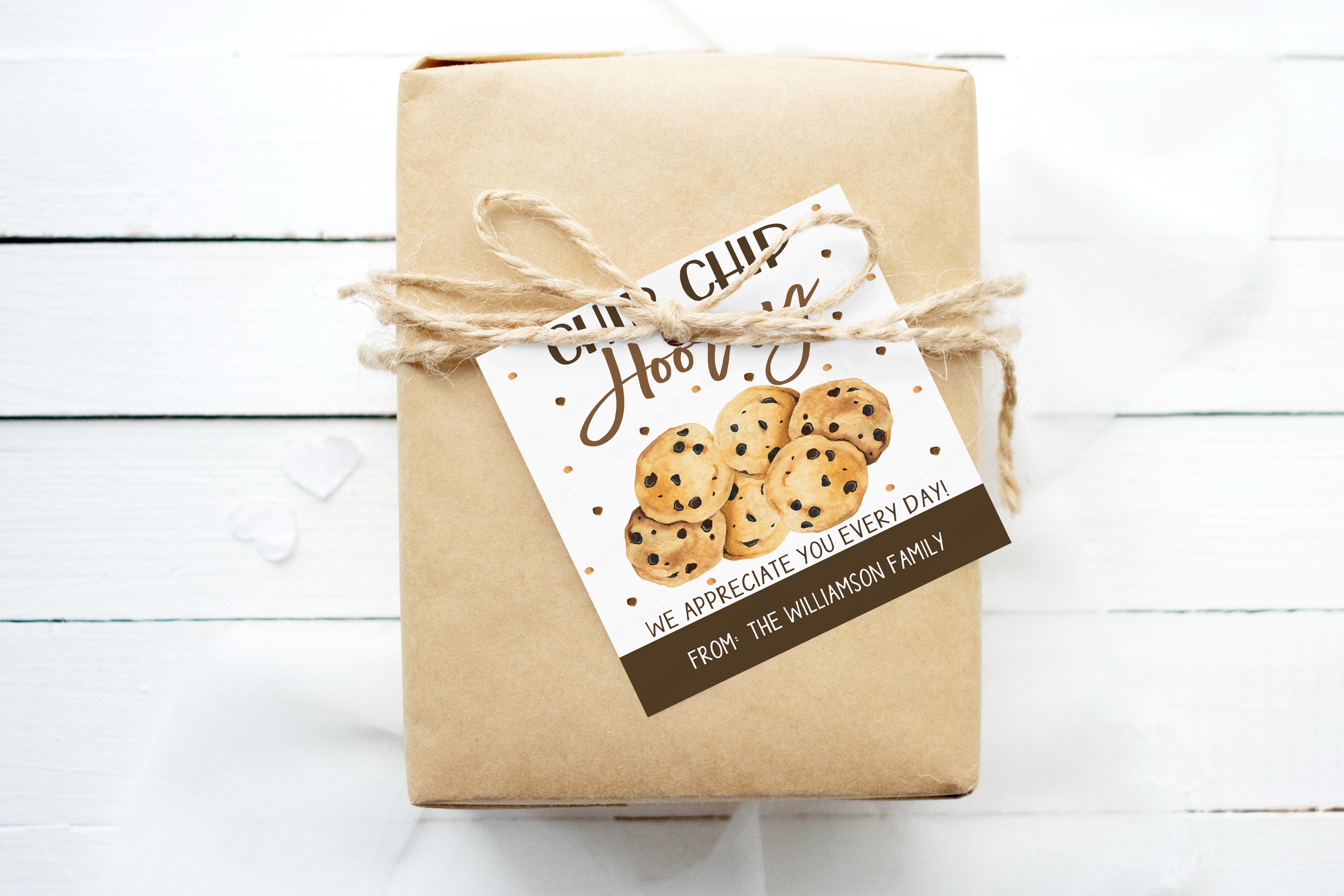 Cookie Thank You Gift Tags, Editable Appreciation Cookie Tag, Volunteer ...