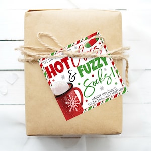 Christmas Gift Tags, Hot Chocs and Fuzzy Socks, Hot Chocolate, Teacher ...