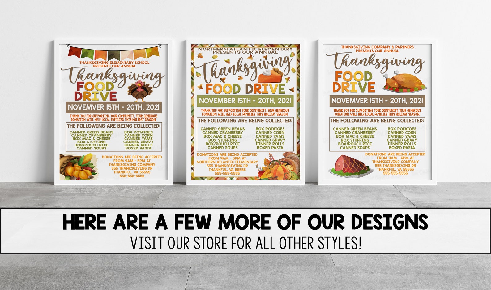 EDITABLE Community Food Drive Fundraiser Flyer, Church Food Fundraiser ...