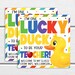 Rubber Duck Gift Tag, One Lucky Duck to Be Your Teacher, Printable Gift ...
