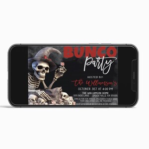 Halloween Bunco Night Invitation Flyer, Editable Fall Bunco Dice Party ...