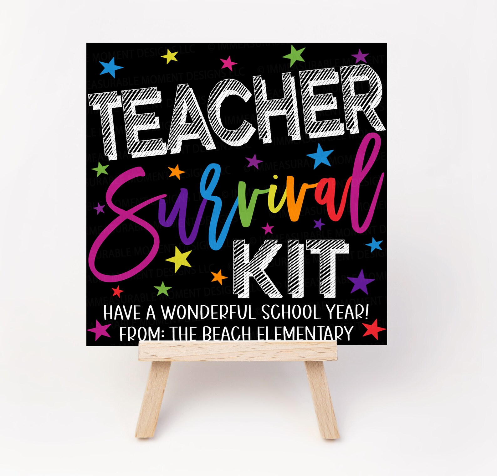 Teacher and Staff Survival Kit Gift Tag, Printable Back to School Gift ...