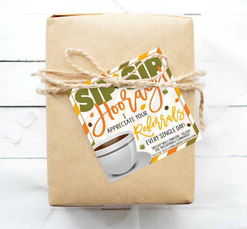 Fall Pop by Coffee Gift Tag Sip Sip Hooray Appreciate Your - Etsy