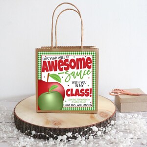 Back to School Applesauce Gift Tags, Squeeze Pouch Label, You're ...