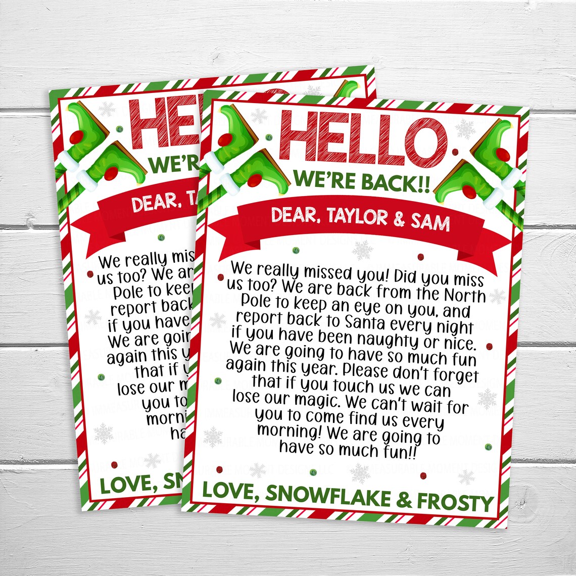 Editable Hello Elves Letter Welcome Note Letter We Are Back - Etsy UK