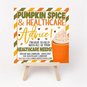 Fall Healthcare Pop-by Gift Tags, Pumpkin Spice & Advice, Autumn ...
