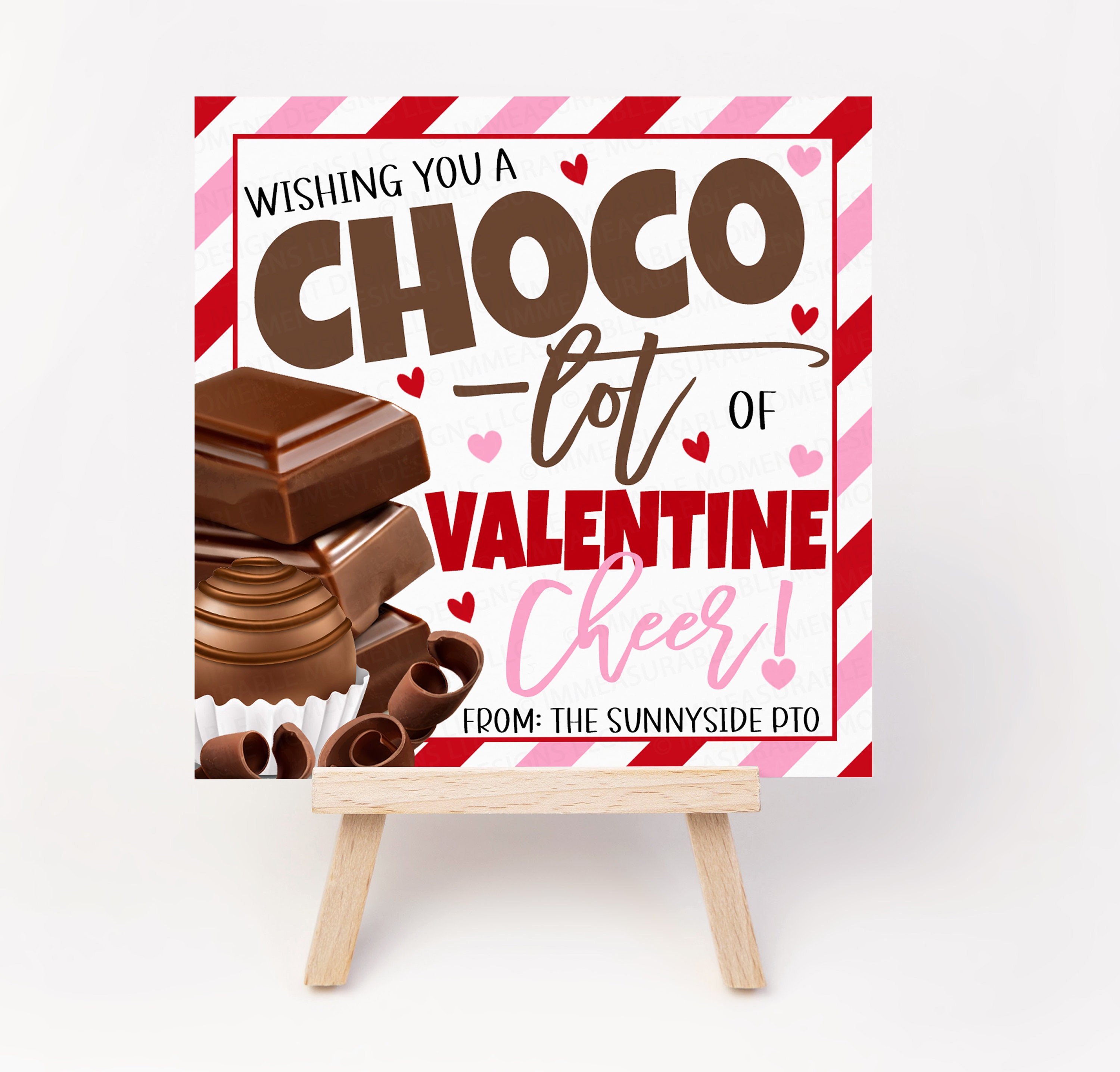 Valentine Chocolate Candy Gift Tags, Choco-lot of Valentine Cheer ...