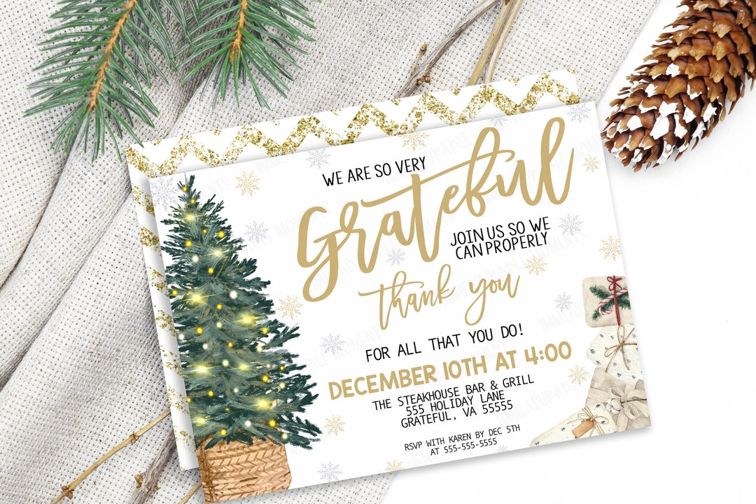 EDITABLE Appreciation Dinner/lunch Invitation, Staff Employee Office ...