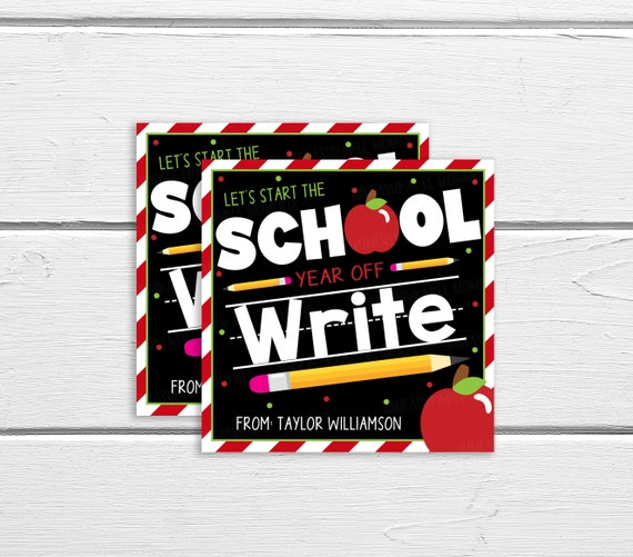 Back To School Pencil Gift Tags, Editable Teacher School Tags, Teacher ...