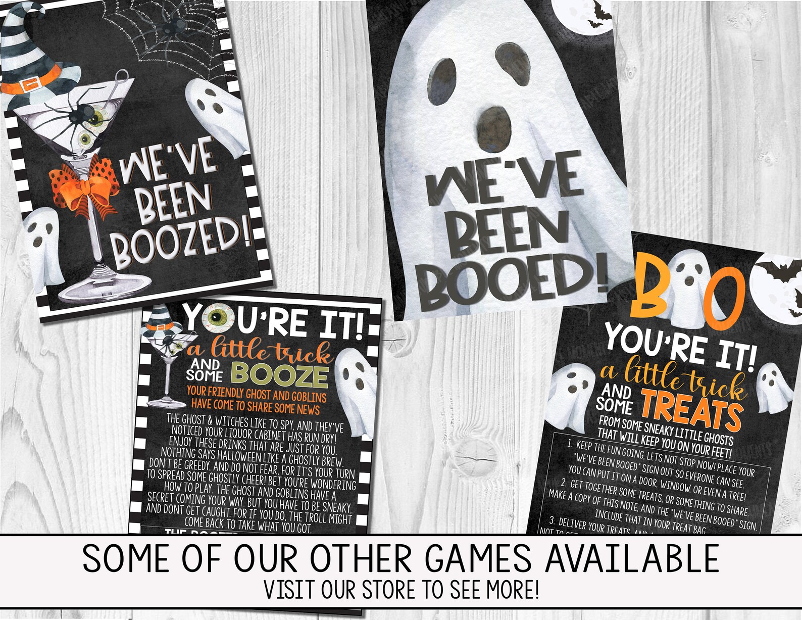 Printable BOOED Game You've Been BOOED Boo Halloween - Etsy