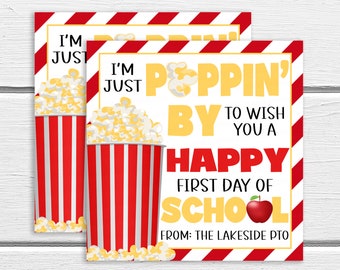 Popcorn Teacher Welcome Back - Etsy