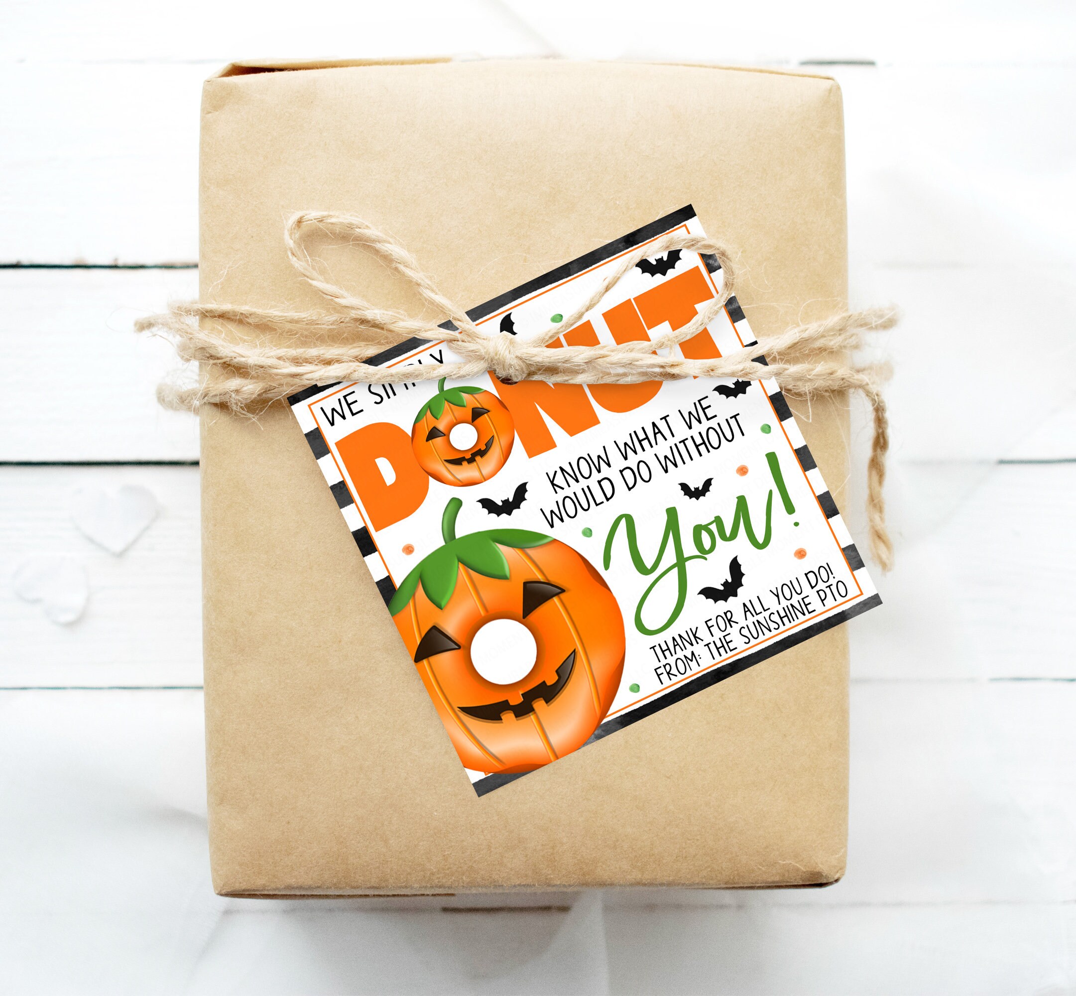 Halloween Donut Appreciation Gift Tag Donut Know What We - Etsy