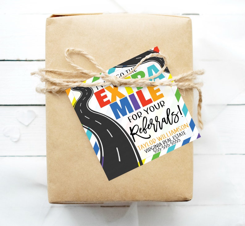 Referral Marketing Gift Tag I Will Go the Extra Mile for Your - Etsy