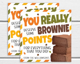 You Deserve BROWNIE Points Team Appreciation teacher Appreciation-employee Gift Staff ...
