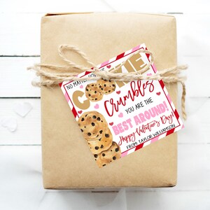 Valentine Cookie Gift Tags, Editable Appreciation Cookie Crumbles ...