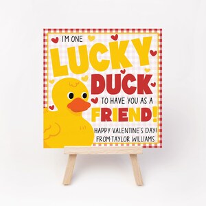 Rubber Duck Gift Tag, Editable Valentine Daycare Preschool School Early ...
