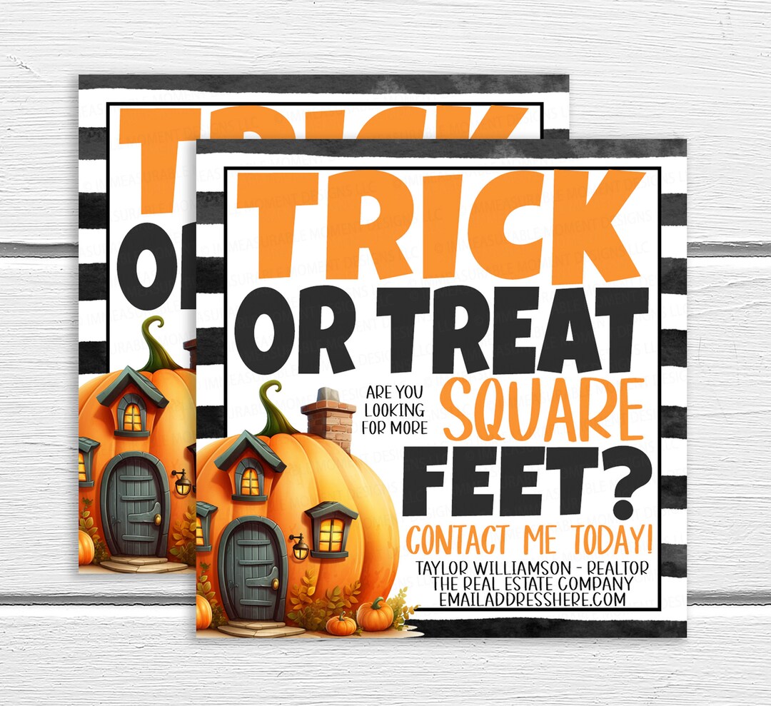 Halloween Pop by Gift Tags, Realtor Real Estate, Trick or Treat Looking ...