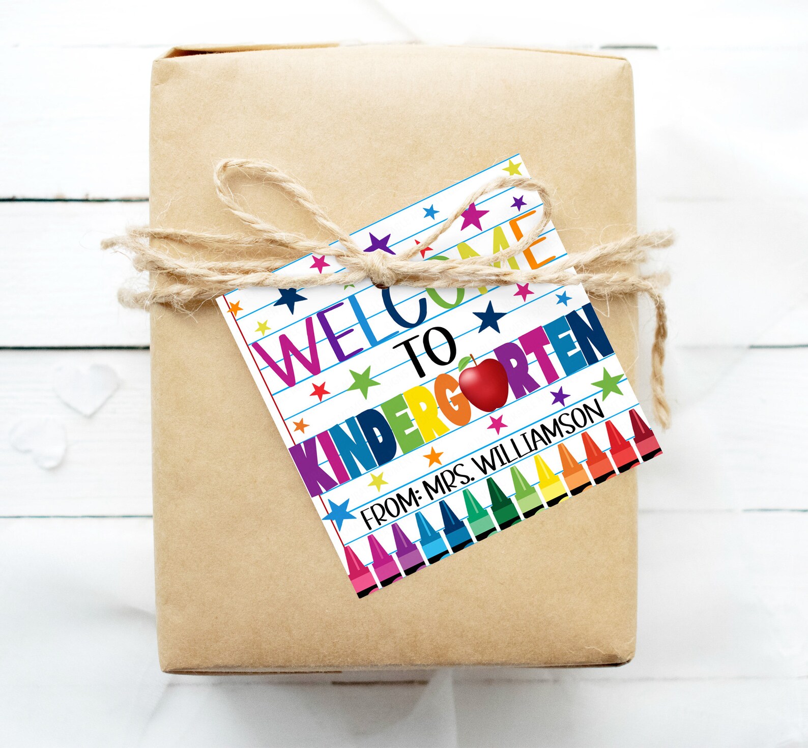 Welcome to Kindergarten Gift Tag New School Year Student - Etsy