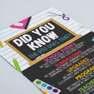 PTO PTA Flyer, Editable Printable Informational Form, Did You Know the ...