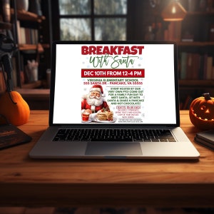 Breakfast With Santa Flyer, Pancakes & Pictures With Santa Fundraiser ...