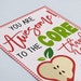 Teacher Apple Sign, You Are Awesome to the Core, Teacher Appreciation ...