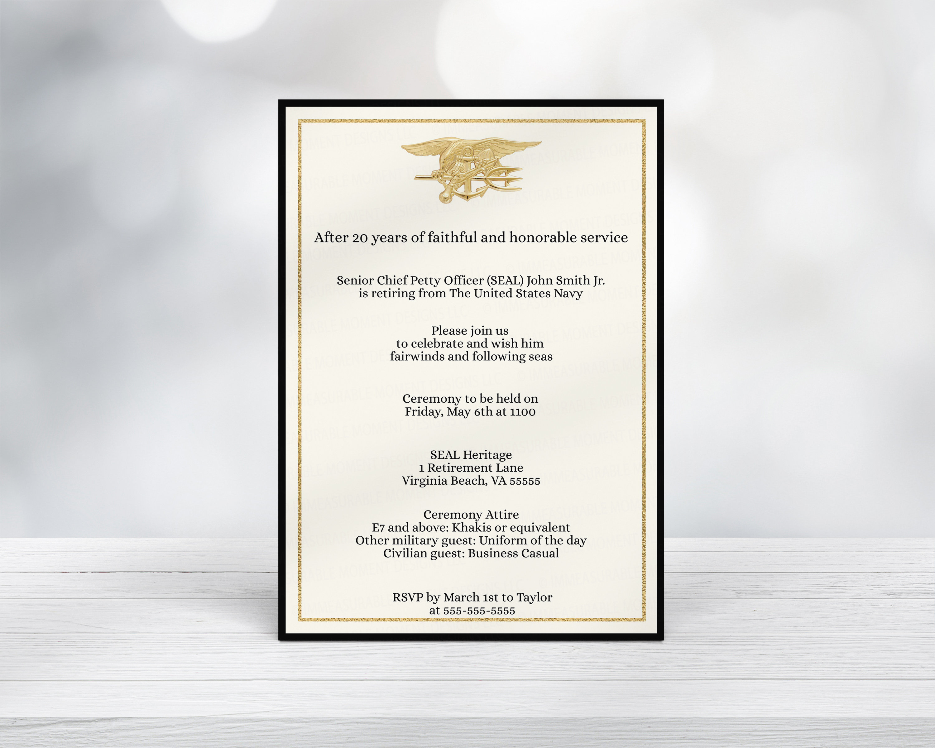 Navy Officer Retirement Invitation Onboarding > Retirement