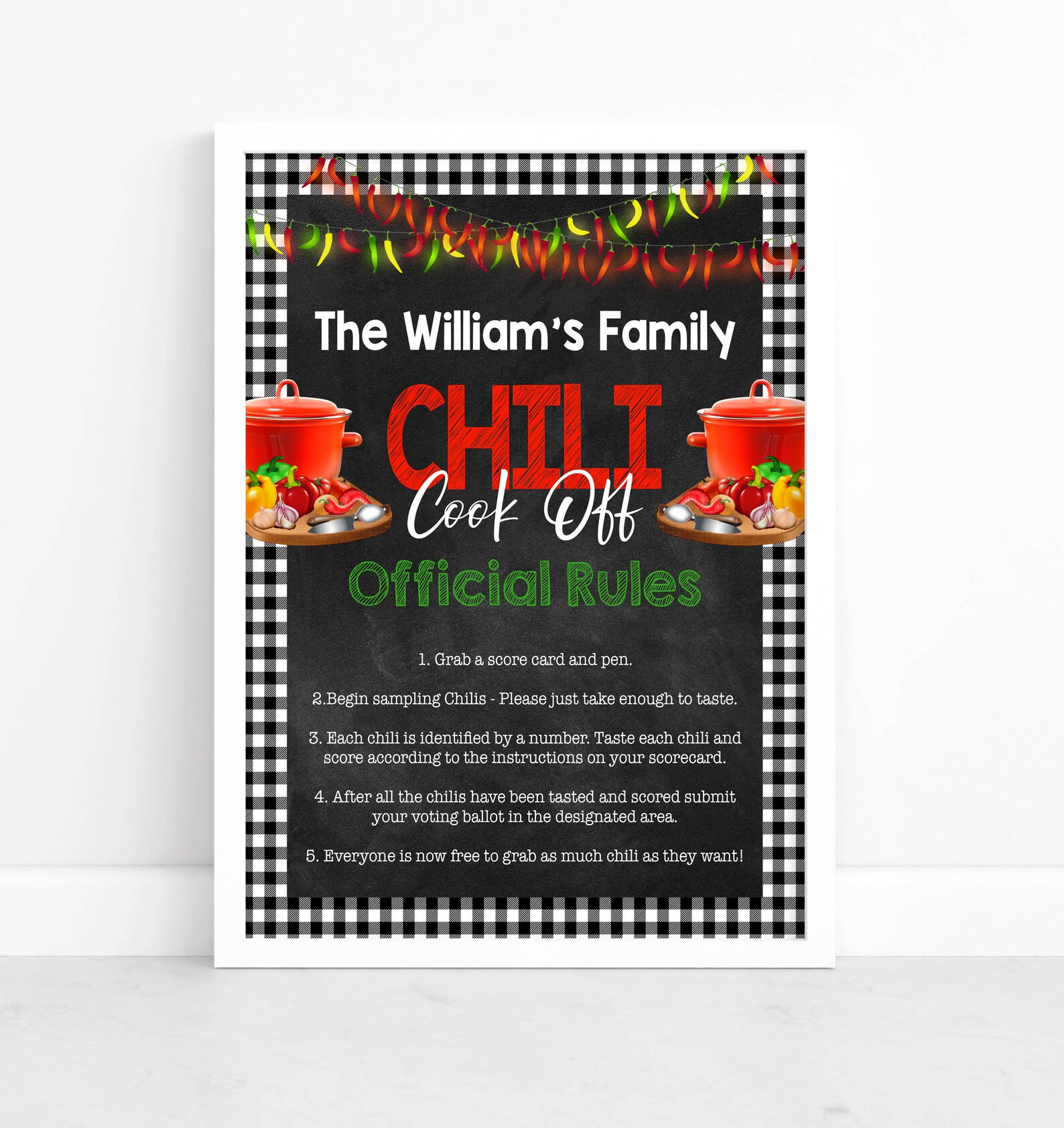 Editable Chili Cookoff Kit, Full Kit Cook-off Party Event Flyer, Chili ...