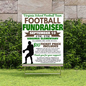 Football Fundraiser Flyer, Editable Printable PTA PTO Flyer Invitation ...